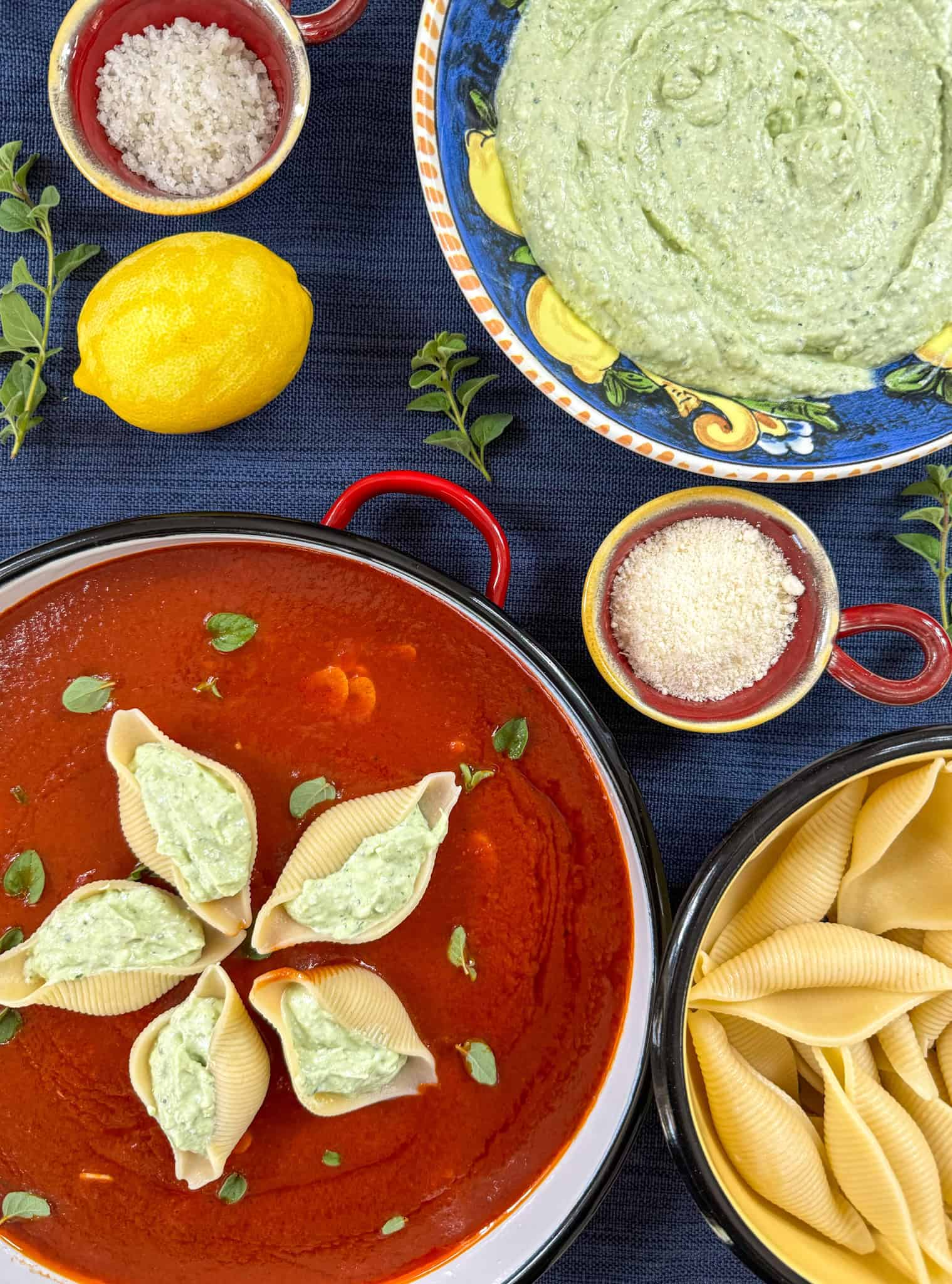 Baked Cheese Stuffed Pasta Shells in a Garlicky Tomato Sauce - Nunioli