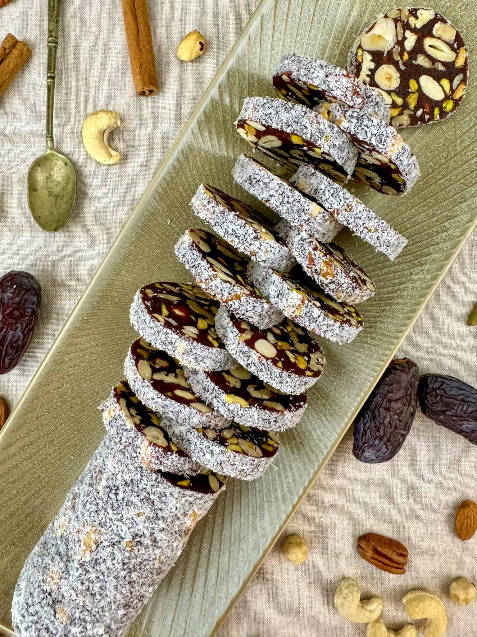 Date Rolls: Easy No-Bake Snack with Nuts, Spices, and Coconut - Nunioli