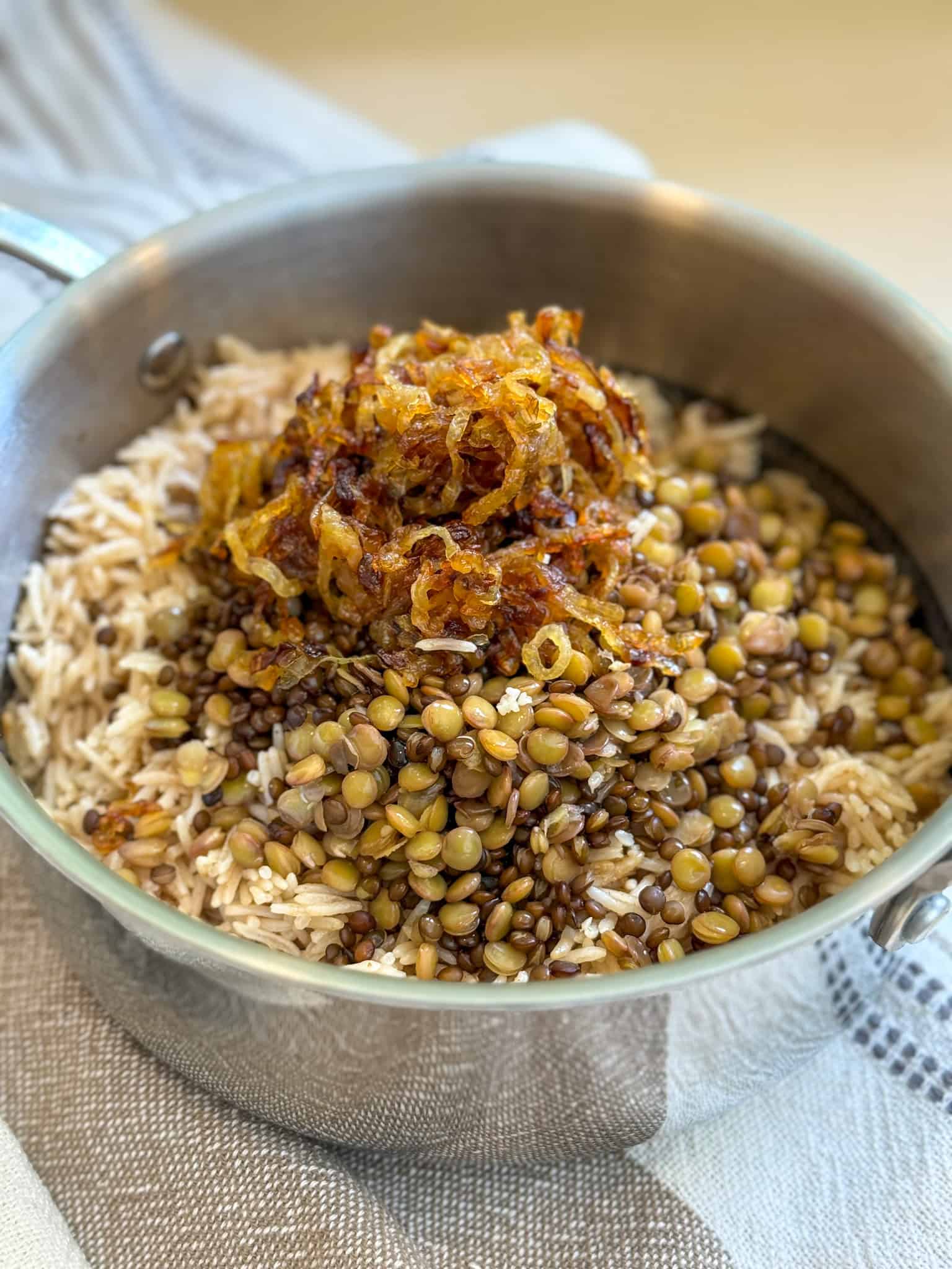 Mujadara Rice: Lentils, Caramelized Onions & Perfectly Fluffy Rice ...