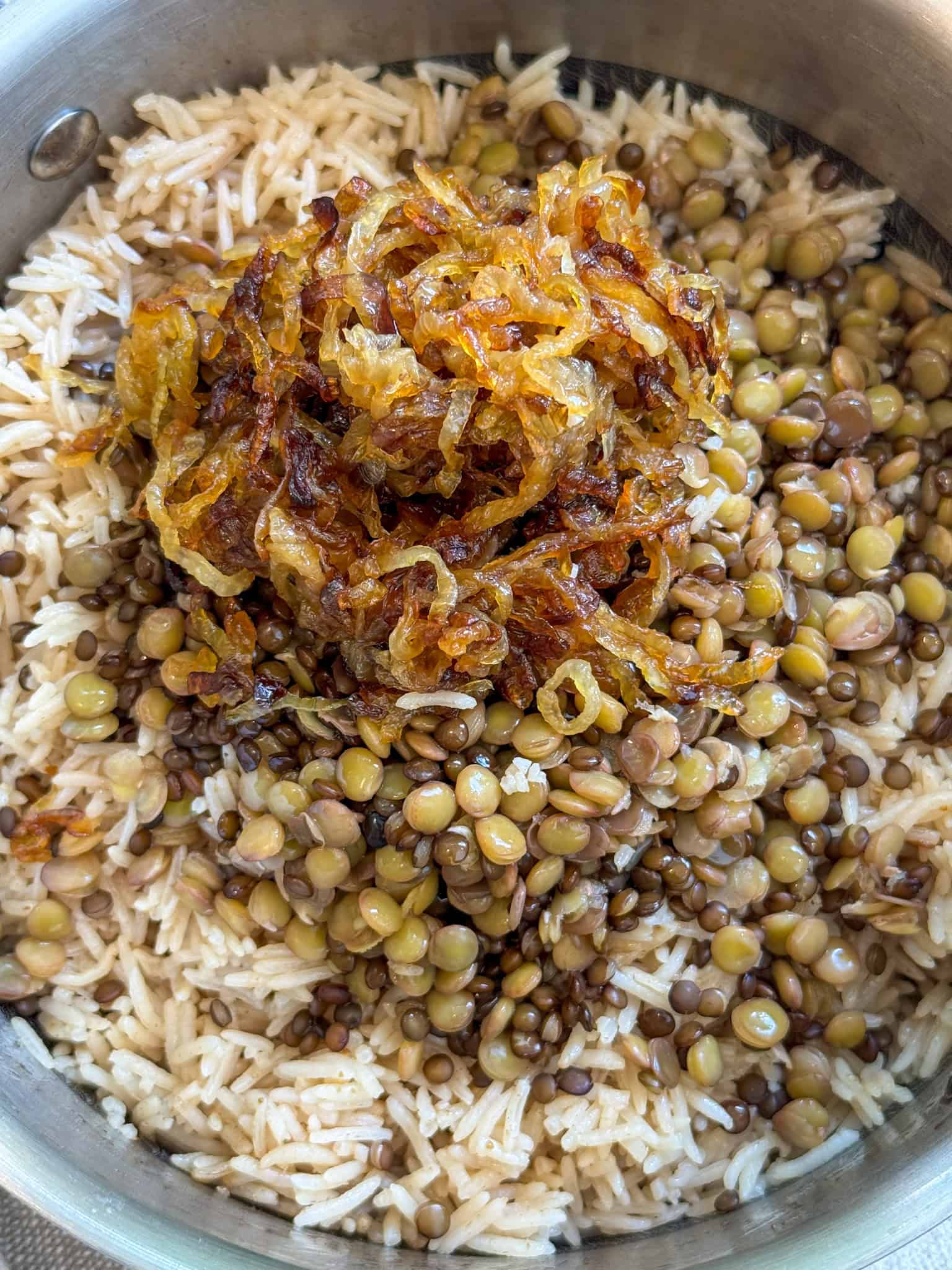 Mujadara Rice: Lentils, Caramelized Onions & Perfectly Fluffy Rice ...